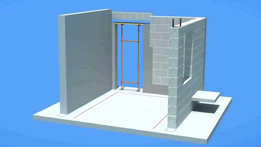 BIM模拟动画案例:砌体施工过程演示教学
