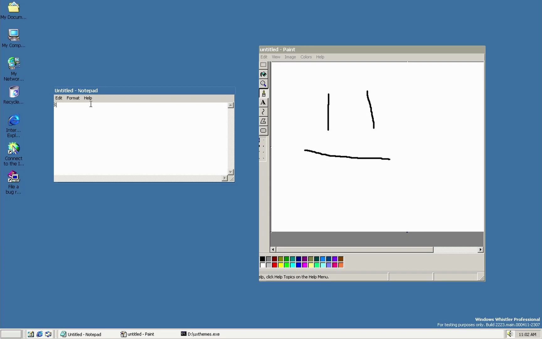 Windows Whistler (XP) build 2223中的Business主题