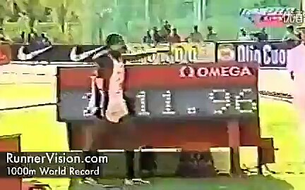 男子1000米 世界纪录 2分11秒96(由Noah NGENY所保持)