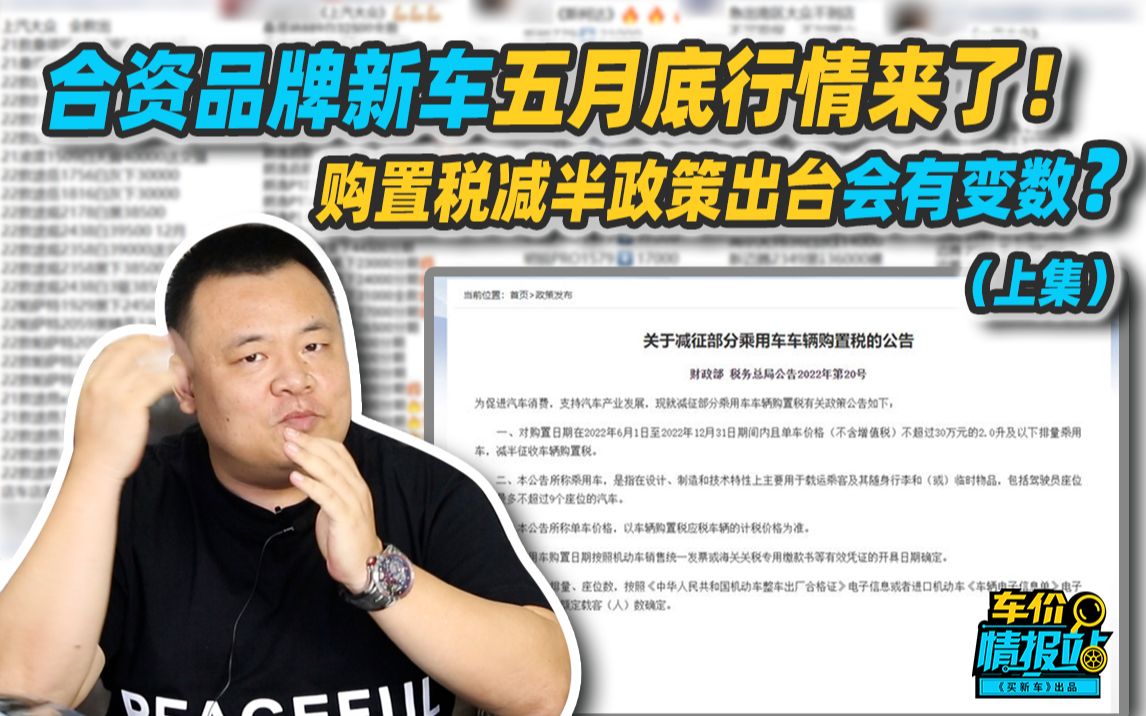 合资品牌新车五月底行情来了!购置税减半政策出台会有变数?(上)