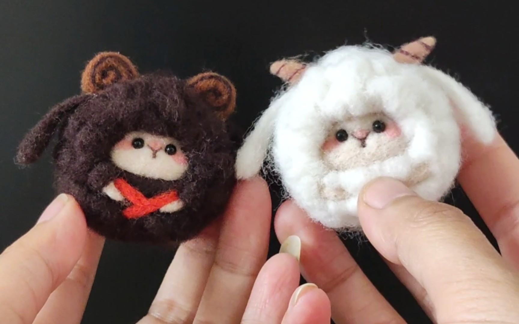 戳戳戳～不知不觉又戳了这么多小羊～#羊毛毡戳戳乐##羊毛毡成品接...