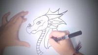 儿童简笔画:如何绘制一条龙 简笔画教学视频
