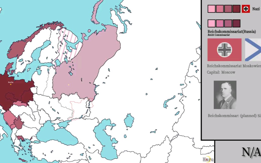 【历史地图】第二次世界大战期间计划的东部Reichskommissariat
