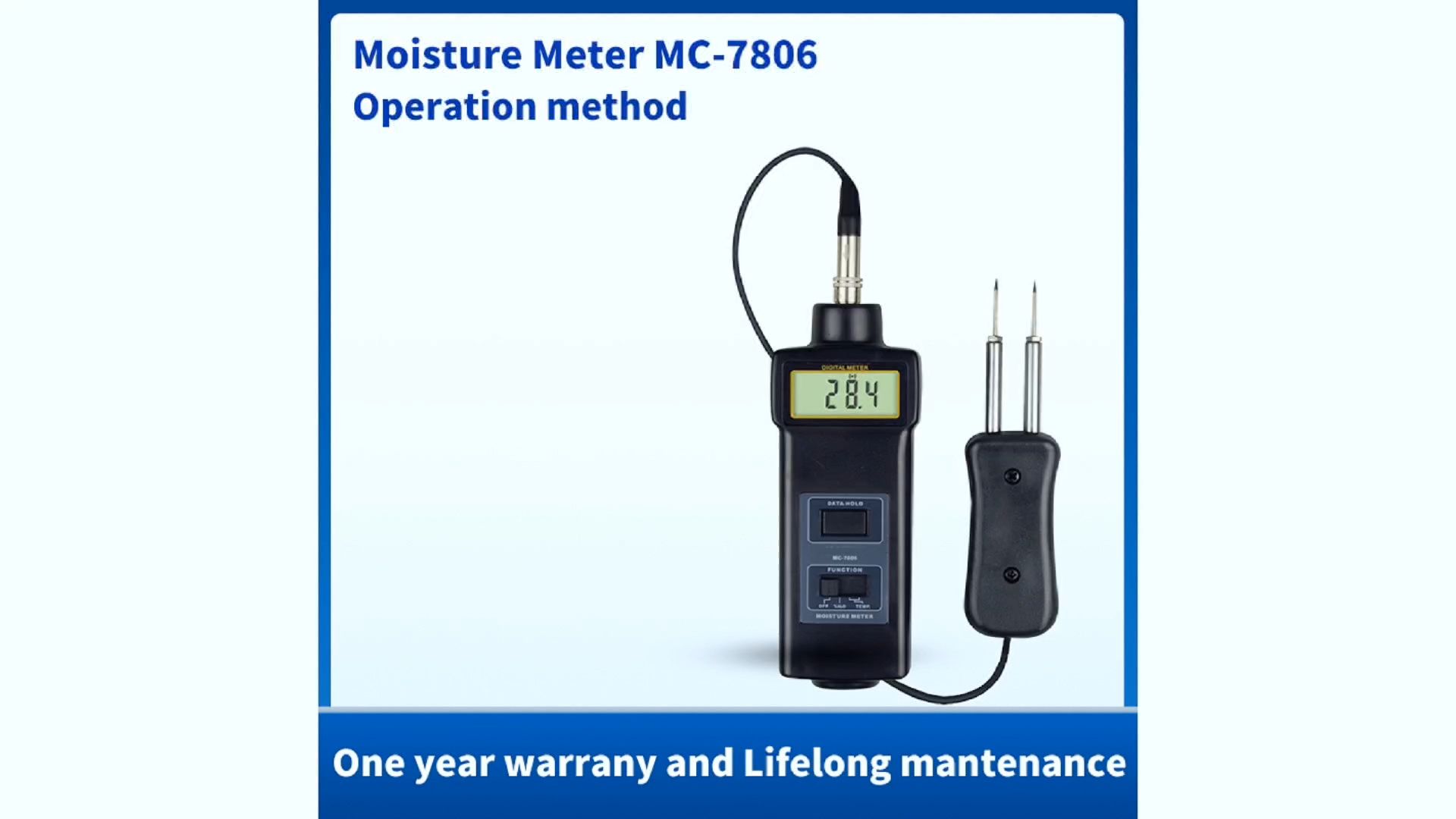 针式水分仪MC-7806快速使用示范讲解