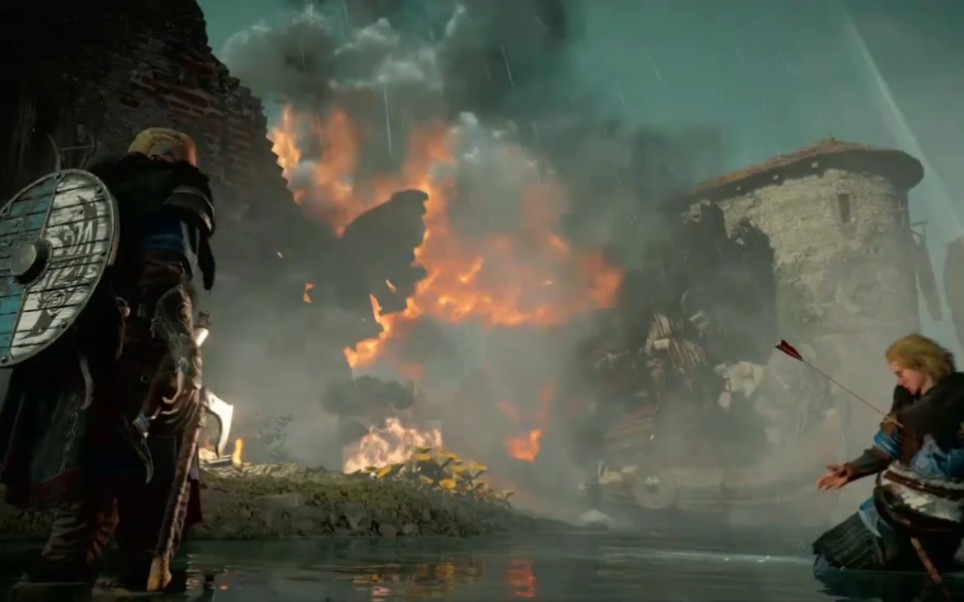 (刺客信条:英灵殿). 实机预告片 加 实机演示视频