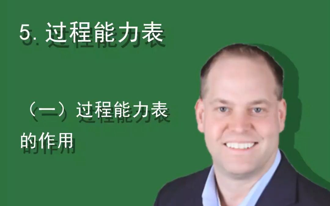 过程能力表 (一)过程能力表的作用