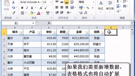 Excel在商务办公中的应用(嘉为IT培训)05-套用表格样式