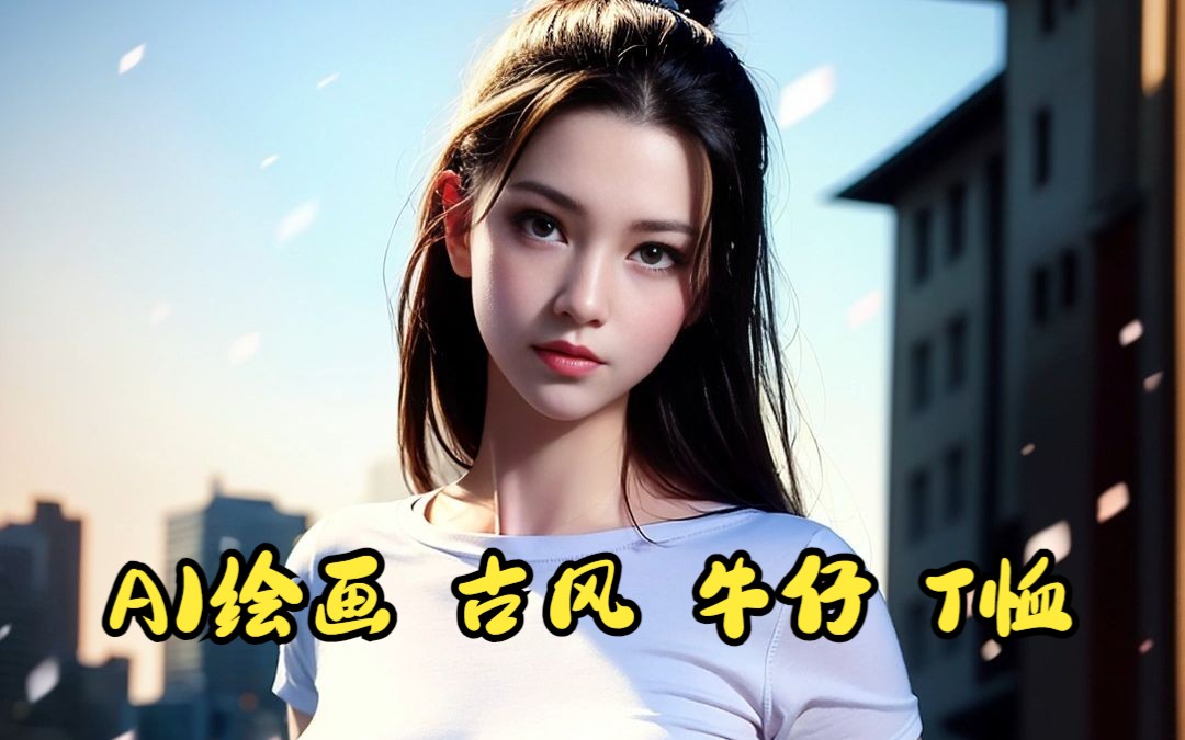 【AI绘画】古风 牛仔 T恤