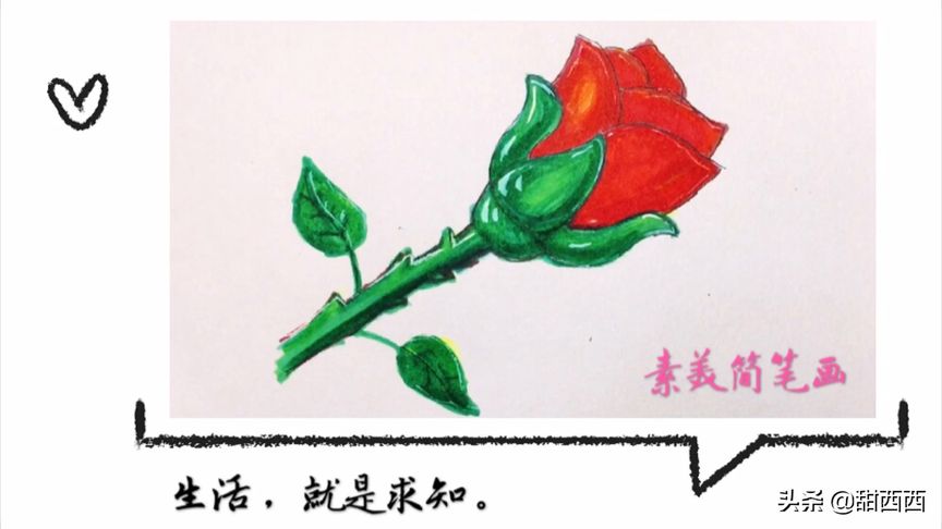 用水彩笔画出水粉画的效果,你也试试吧,儿童早教美术简笔画教程