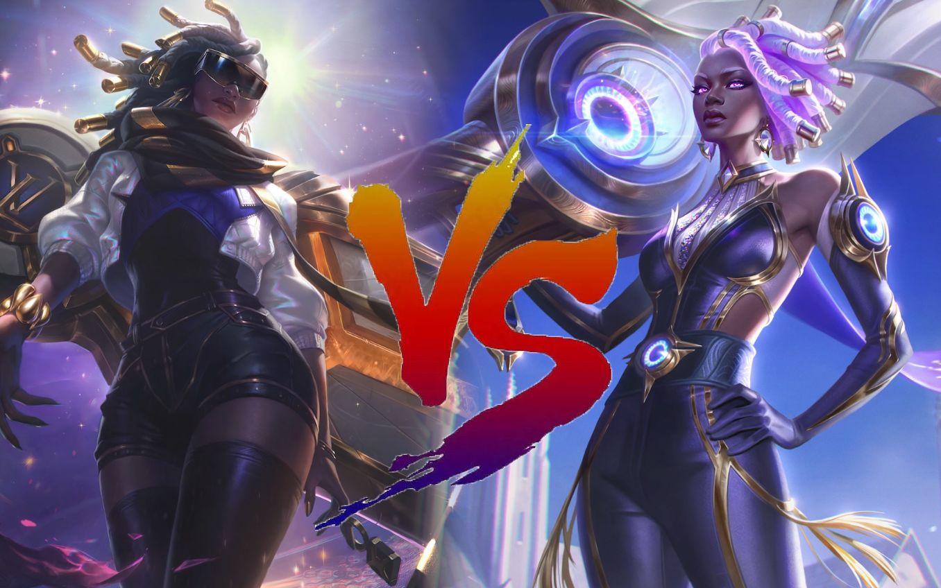 【至臻皮肤对比:涤魂圣枪赛娜】真实伤害至臻 VS 月蚀骑士至臻