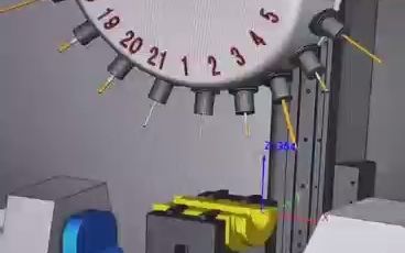 Vericut飞碟式刀库仿真RTCP五轴