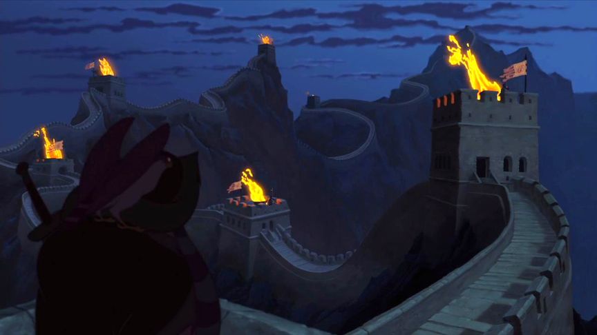 花木兰:匈奴进攻,烽火连天,狼烟四起,迪士尼用动画完美还原!