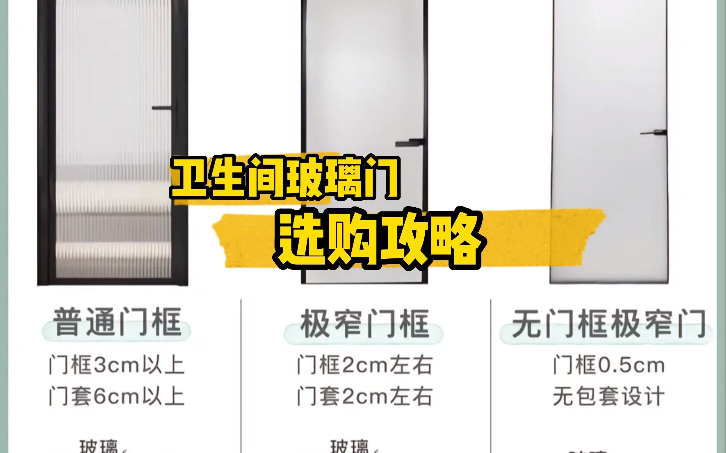 卫生间玻璃门,选购攻略。