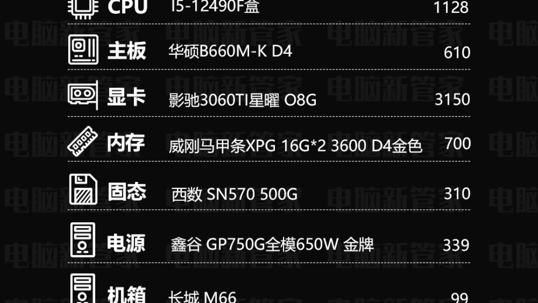 6511配置单推荐!组装电脑?主打设计,配置怎么选?看完全明白!不允许...