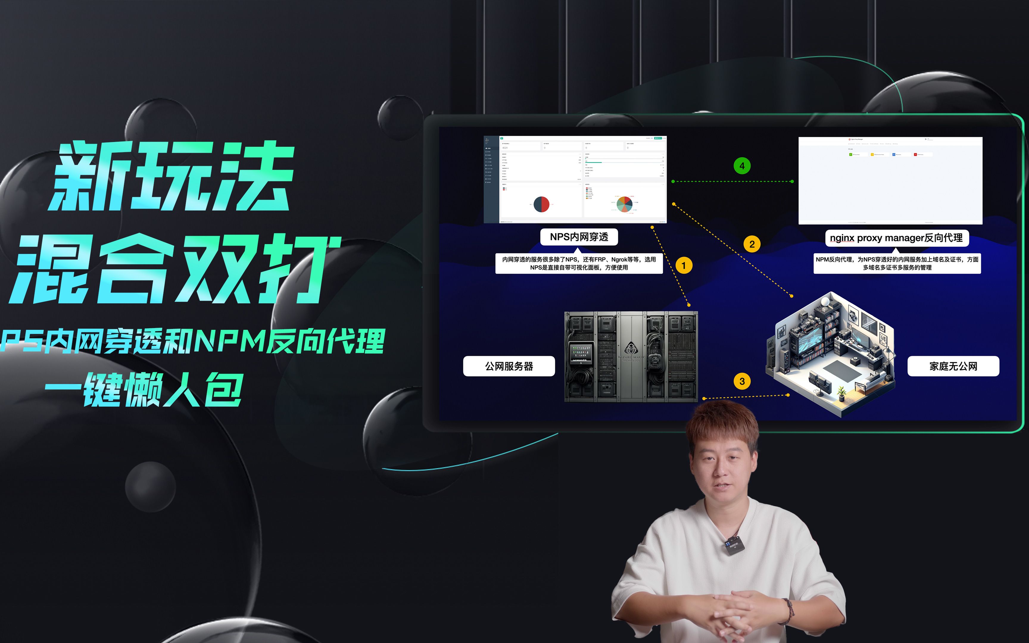 只需5分钟即可实现混合双打NPS内网穿透和NPM反向代理一键懒人包