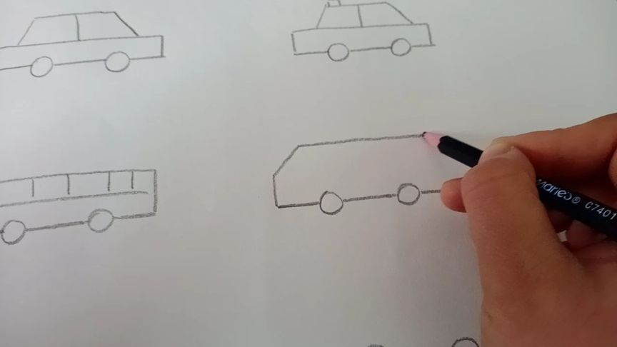 今日亲子陪伴,简笔画车