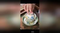 陶瓷三才盖碗茶知识满工满彩鎏金复古釉泡茶碗使用手法不烫手容量...