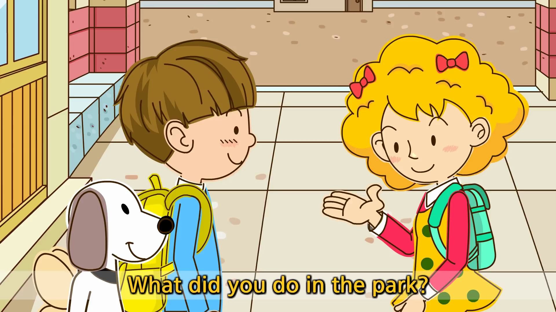 儿童英语对话-基本句型听与说-一般过去式[Past tense] What did you ...