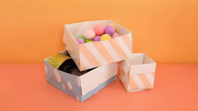 通用技术手工桌面收纳盒作品