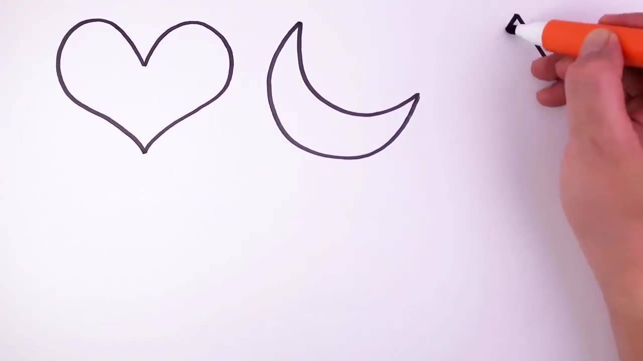 儿童简笔画:教孩子画几何图形并涂色