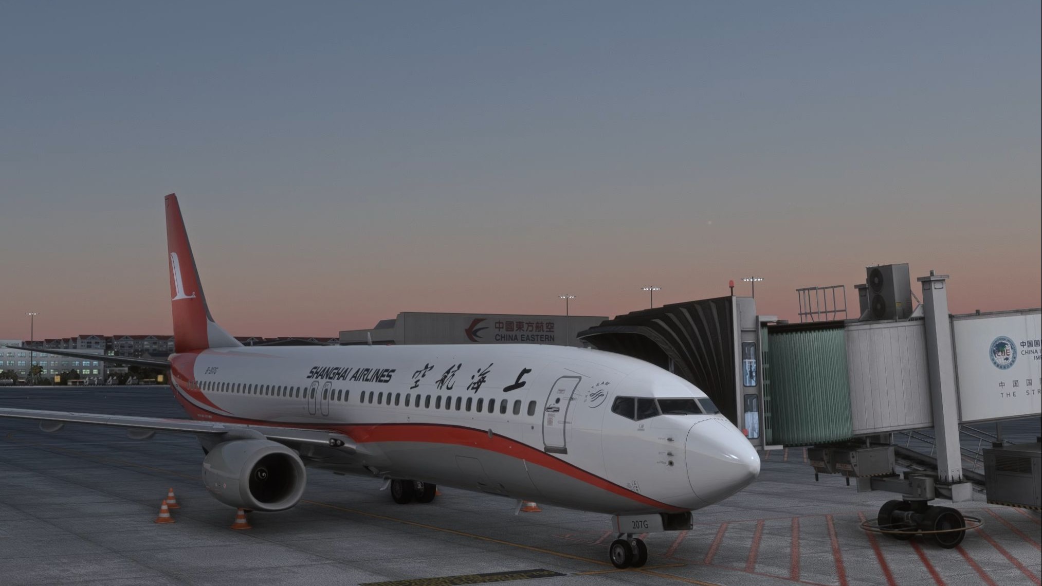 【微软模拟飞行2020】沉浸式体验B738 上海虹桥离场_哔哩哔哩bilibili...