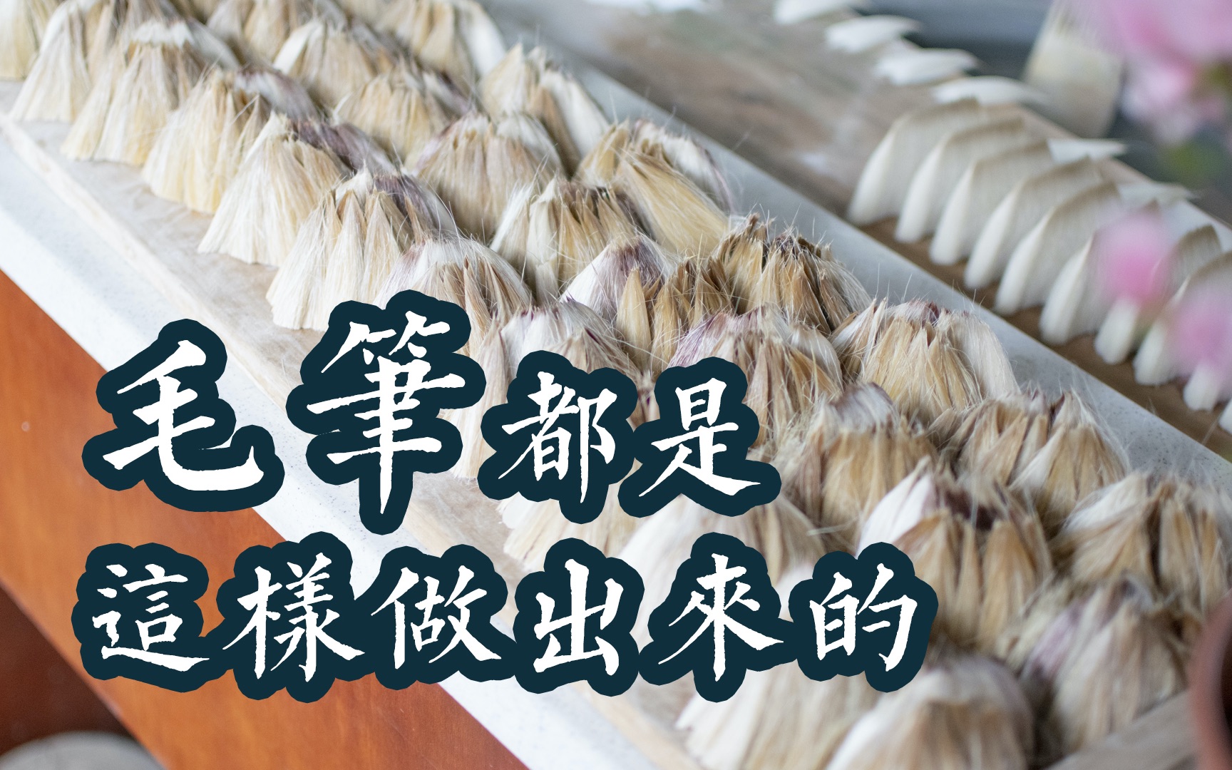 【青栀】毛笔都是这样做出来的!up主去了制毛笔工厂才知道,原来做笔...