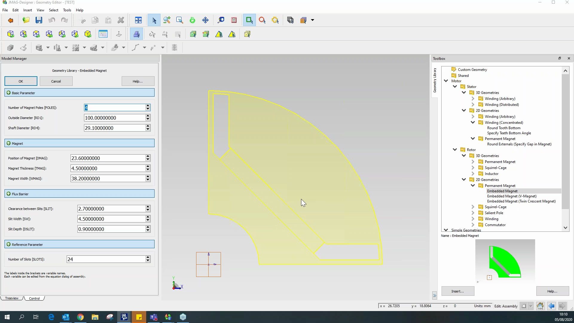 JMAG公开视频,Creating a Geometry Using Template (Python)