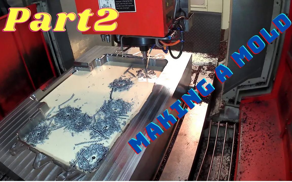 大模具制作加工全过程!国外数控机床操作超解压【CNC】