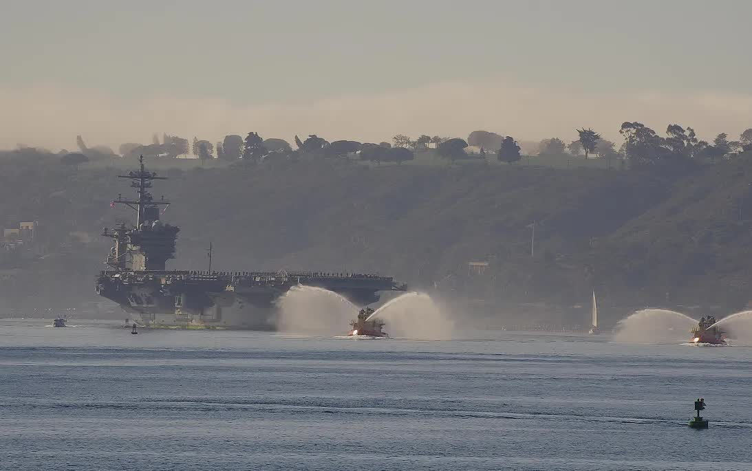 [航空母舰4K]亚伯拉罕·林肯号航空母舰(CVN-72)返港