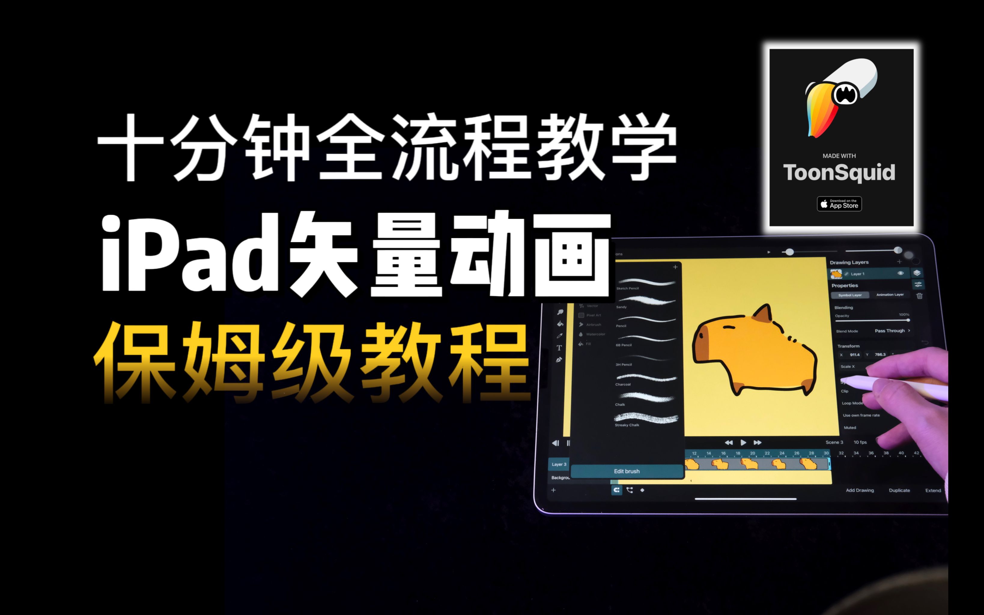 不废话,十分钟学会iPad矢量动画软件 | 平板上的AE | Toonsquid | 手书...