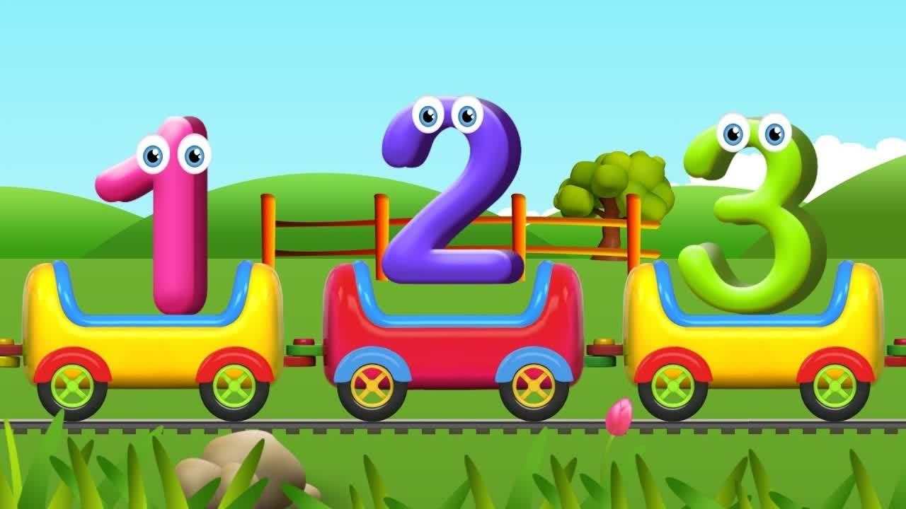 少儿益智早教,开小火车学习数字了,认识1-10的数字