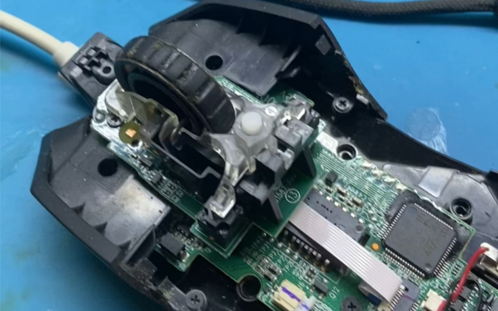 罗技g900 g903鼠标维修滚轮自动滚动 黑爵aj199修复焊盘按键微动...