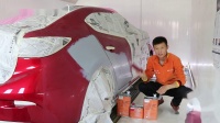 汽车钣金喷漆,三工序红喷涂视频教程