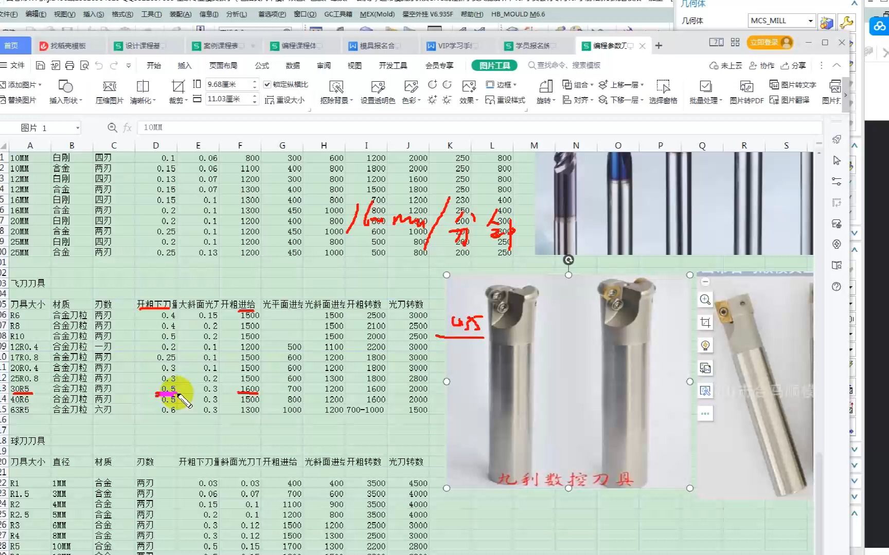 CNC编程之刀具切削参数1