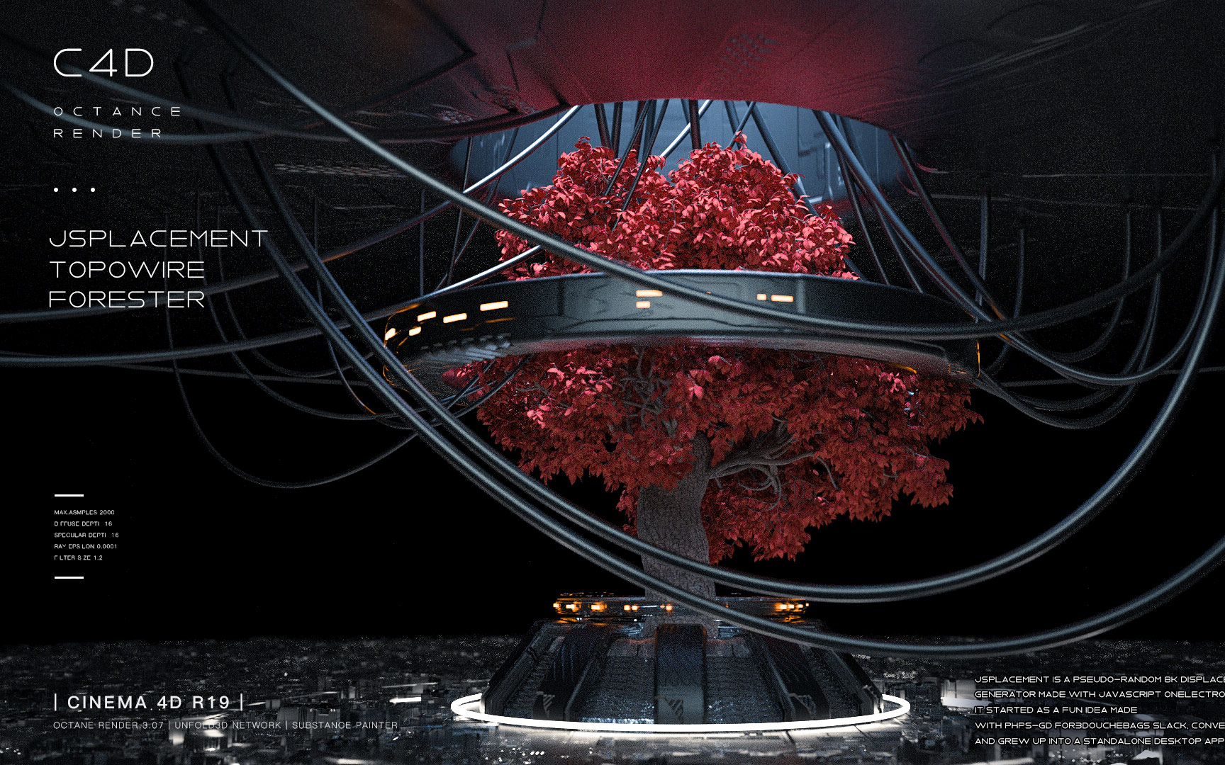 【C4D新手上路】电路板科幻场景建立与渲染(OC渲染器)