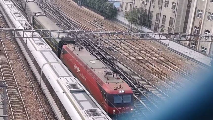 全程3029公里 广州东开往沈阳北的Z14次列车出郑州站!