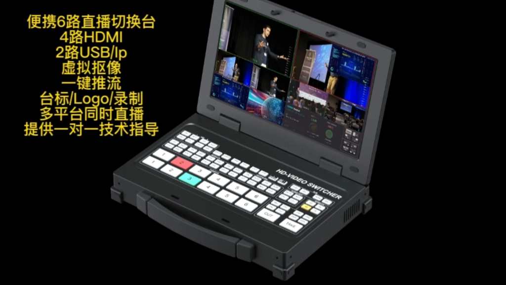 多机位直播神器-6路切换台教学演示