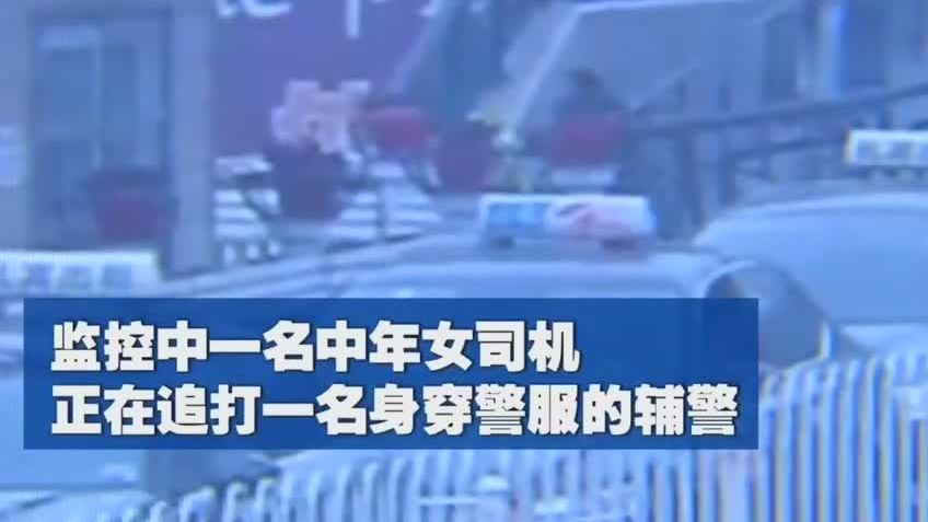 一女司机追打交警被行拘
