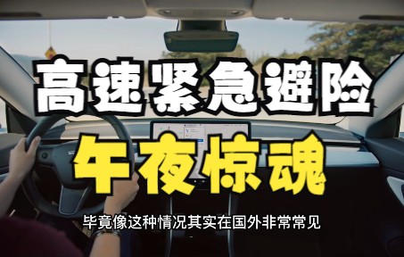 特斯拉AP模式的神操作盘点,夜间高速下人眼根本来不及反应,幸好有...