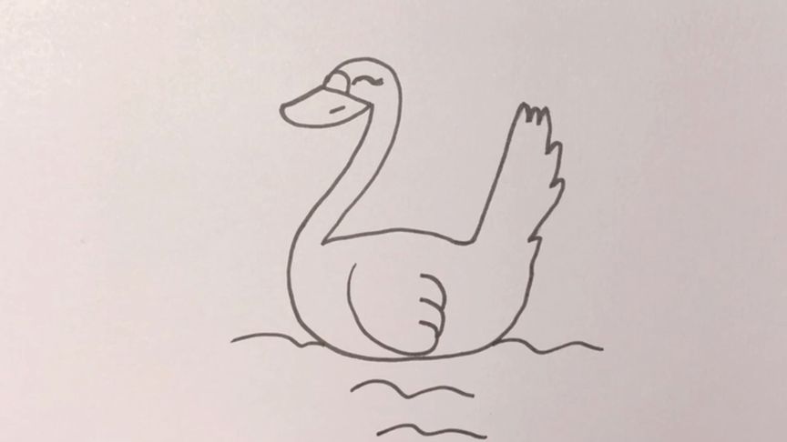简笔画教程,用数字2画鸭子