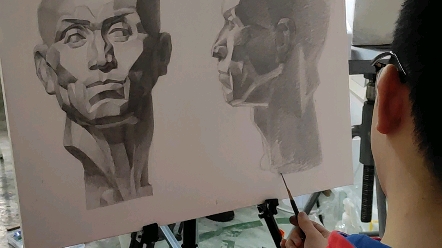 素描石膏像写生作业