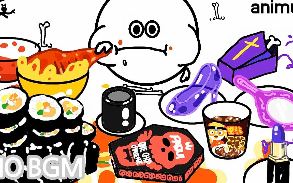 ...饭桌合集,本视频或许是由炸厨房小组倾情赞助【治愈减压美食动画】