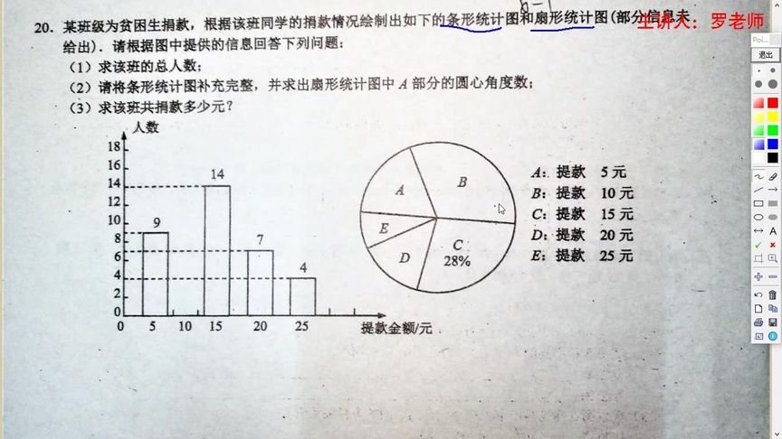 七年级数学上册期末必考类型统计图问题
