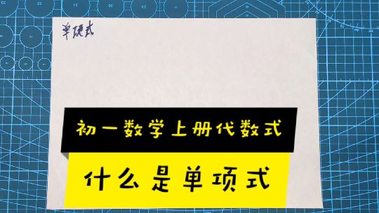 初一数学上册代数式知识点,如何理解单项式,有那几种形式