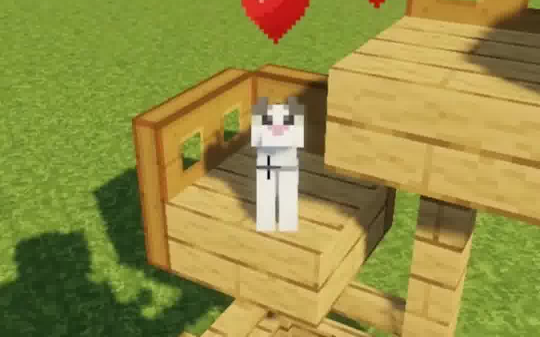 我的世界:教你给猫咪做一个猫爬架