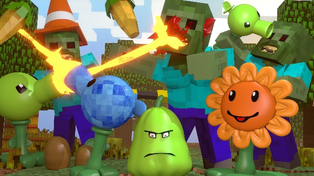 我的世界:我的世界版植物大战僵尸,谁更强?