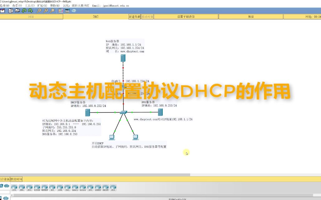 计算机网络仿真实验26:动态主机配置协议DHCP的作用(思科Cisco ...