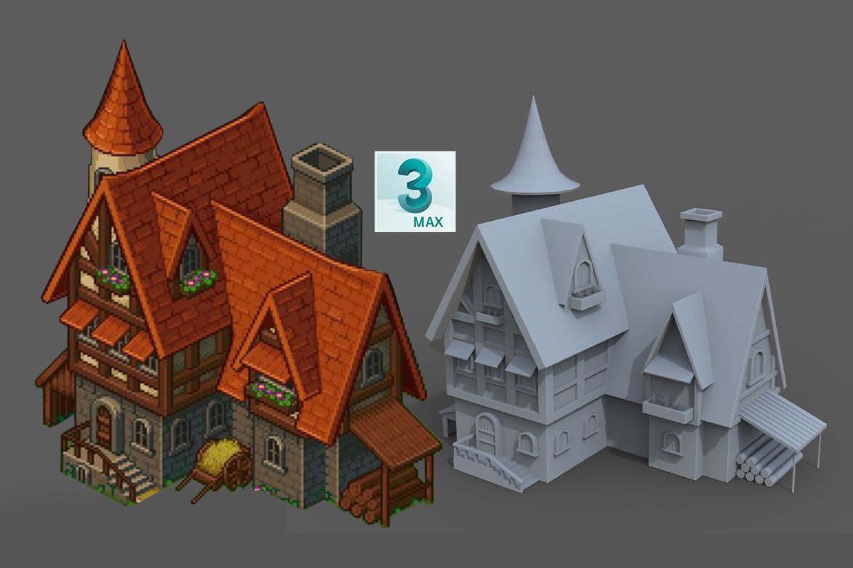 【3Dmax房子】最温馨的小房子是怎么制作的?三小时完成场景模型...