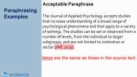 研究论文的改写(Paraphrasing)技巧(APA, AMA格式)