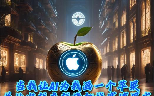 当我让AI为我画一个苹果并让它越来越像机械赛博果实!
